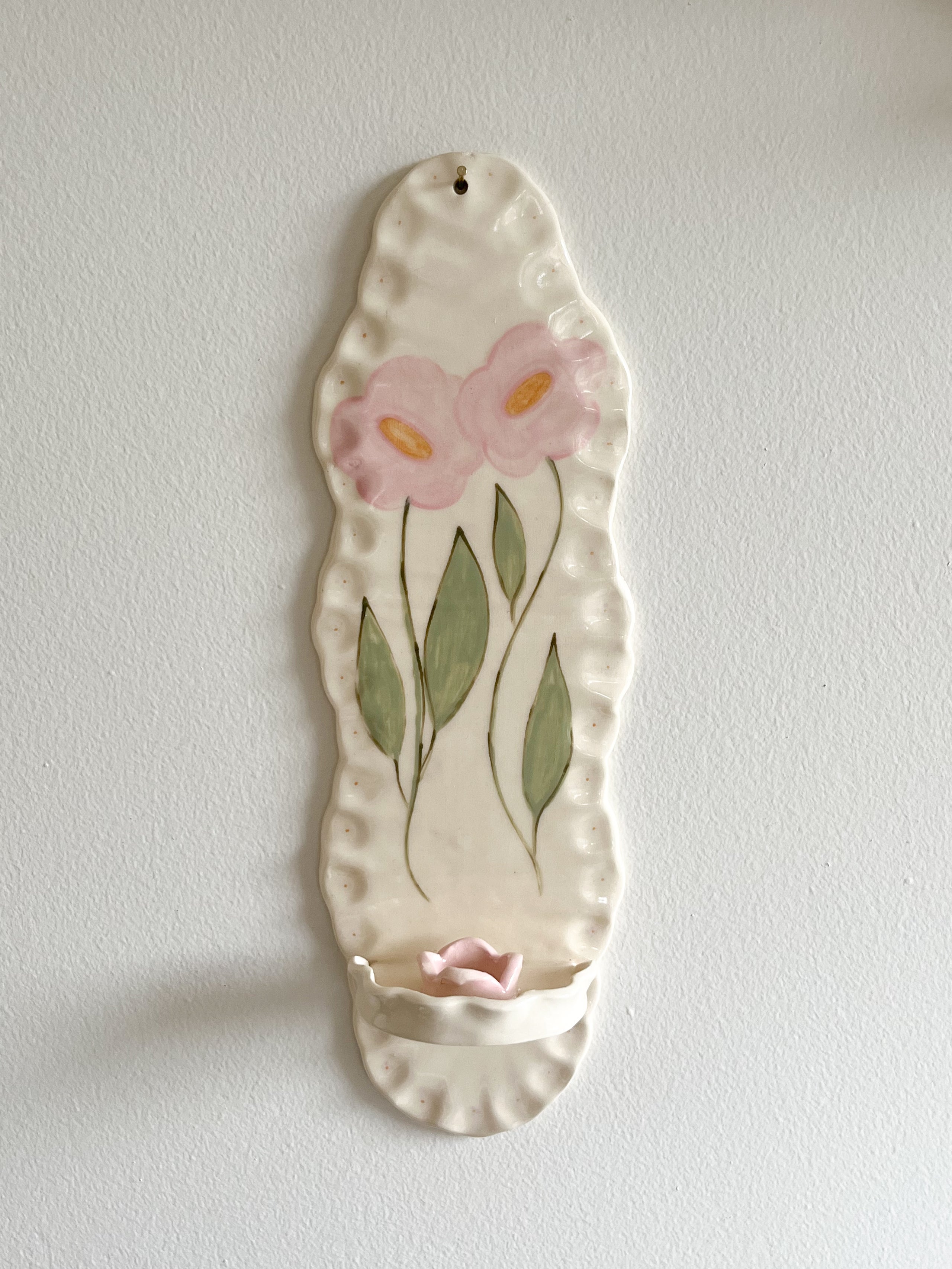 wavy flower wall altar | Drowsy Ceramics